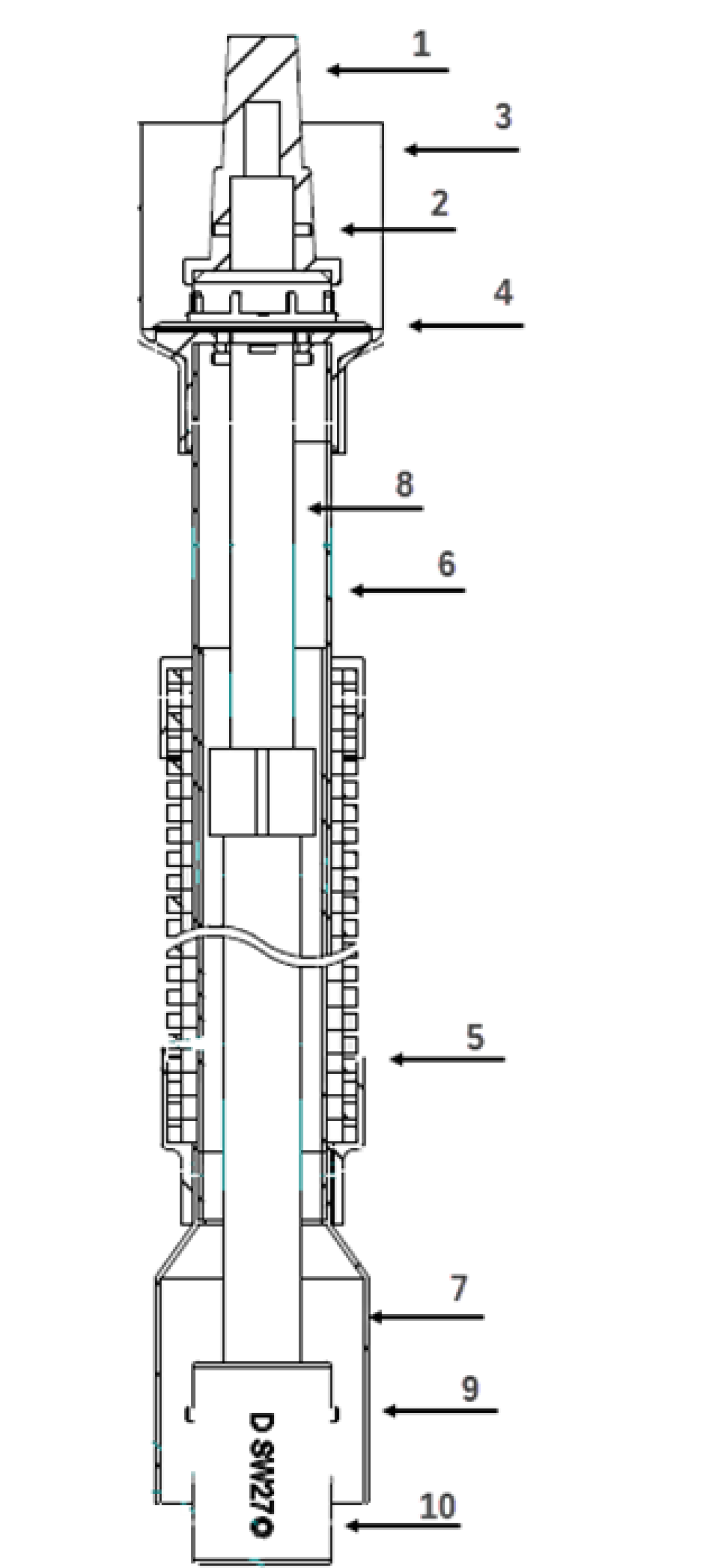 Telescopic extension spindle for EURO 20 - EURO 20 NG - EURO 20 New ...