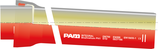 Kit Standard INTEGRAL pH1 Pipe with notches + Standard Gasket | Pamline