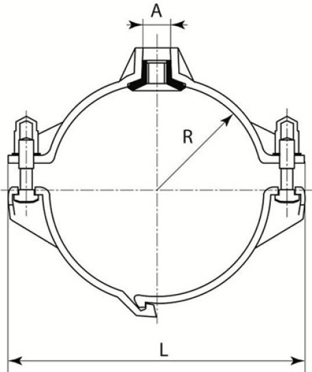 Under pressure tapping collars for ductile iron (except BLUTOP) | Pamline