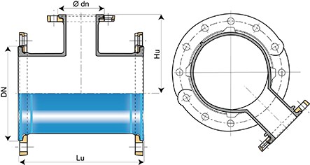 Flanschstücke mit Flanschstutzen DN250-600 (PECB) | Pamline