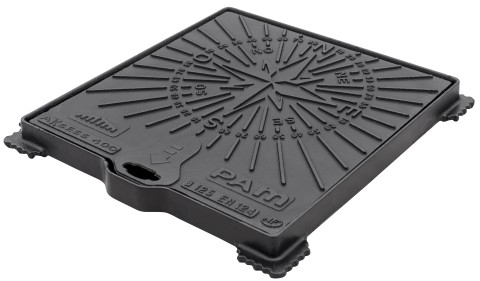 Hydraulic manhole cover AKSESS Wind rose B125 class - Non locked | Pamline
