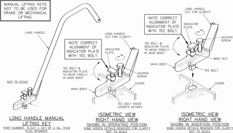 Long handle manual lifting key | Pamline