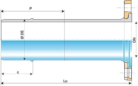Flange Spigot NATURAL with Rotatable Flange + Weld bead Ve | Pamline