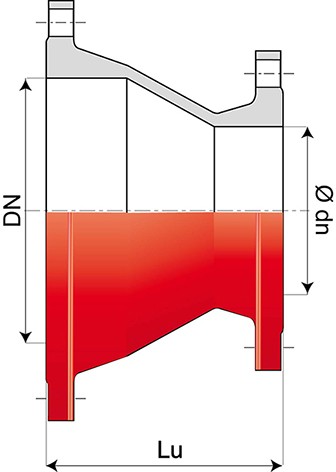 Cone INTEGRAL com flanges fixas DN80 - 1800 | Pamline